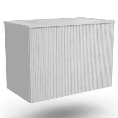 Caisson Gaban 80cm 2 tiroirs Blanc Velours sans poignée - O'DESIGN Réf ...