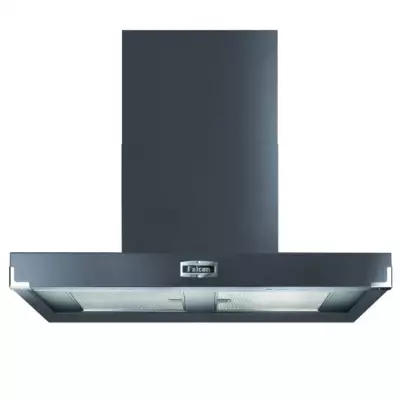 Hotte décorative Falcon Contemporaine plate Noir Chromé FHDCT1090BL/C ...